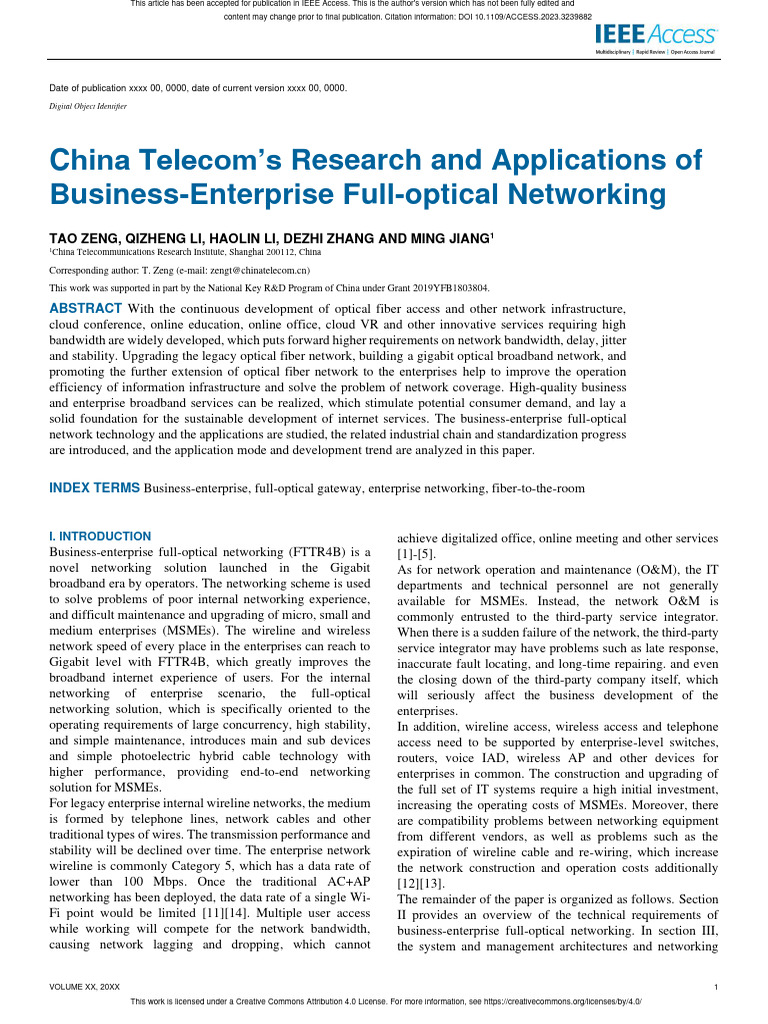 China_Telecoms_Research_and_Applications_of_Busin | PDF | Computer ...