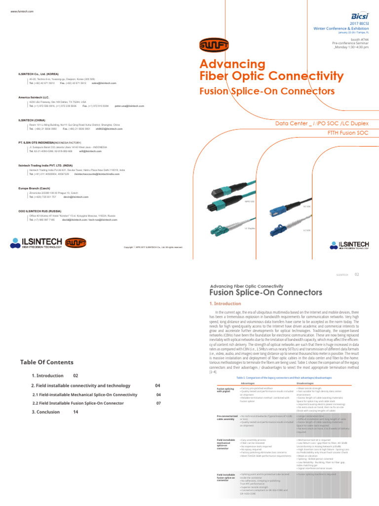 Advancing Fiber Optic Connectivity | PDF | Optical Fiber | Electrical ...