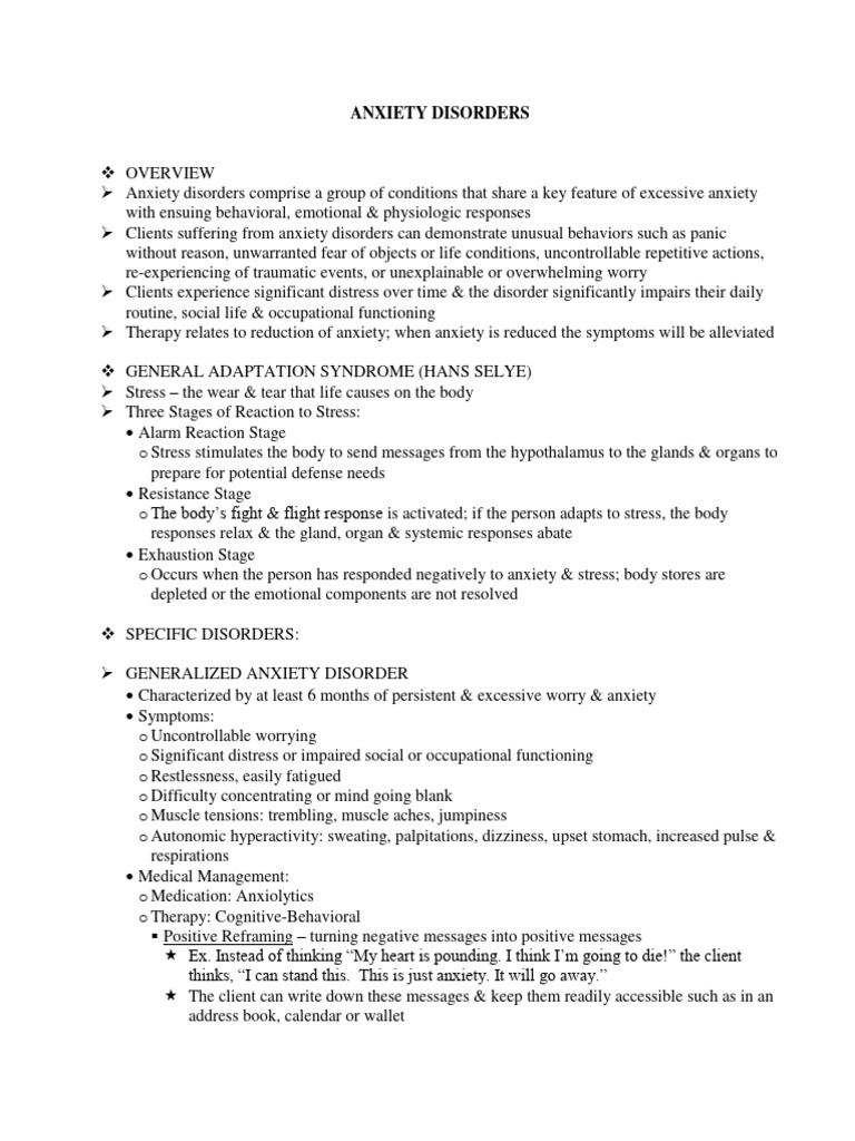 Psychia Anxiety Disorders | PDF | Anxiety Disorder | Psychological Trauma