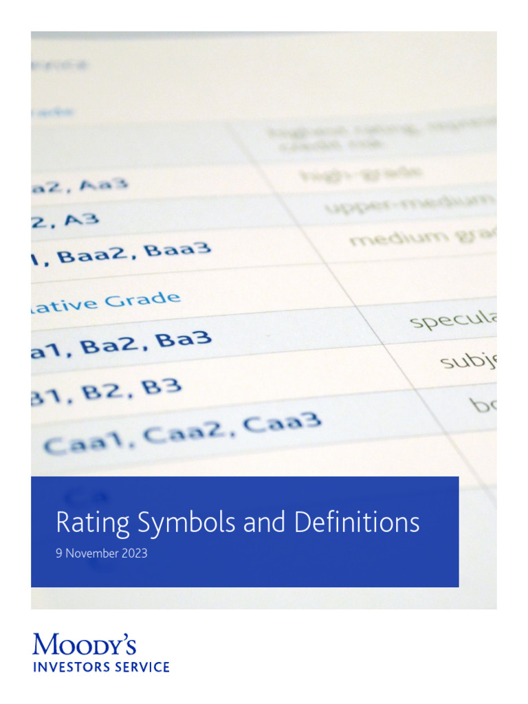 Moody's Rating Symbols and Definitions | PDF | Credit Rating | Bond ...