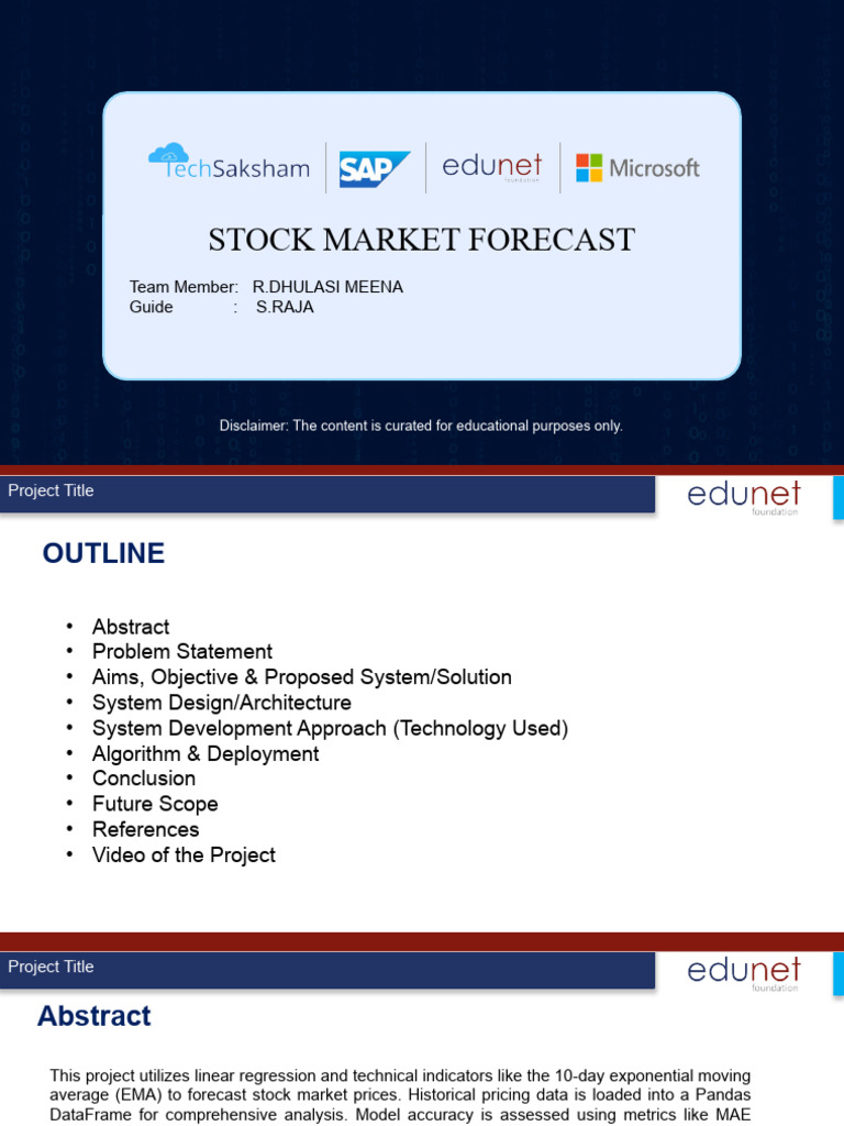 Template Edunet | PDF | Forecasting | Time Series