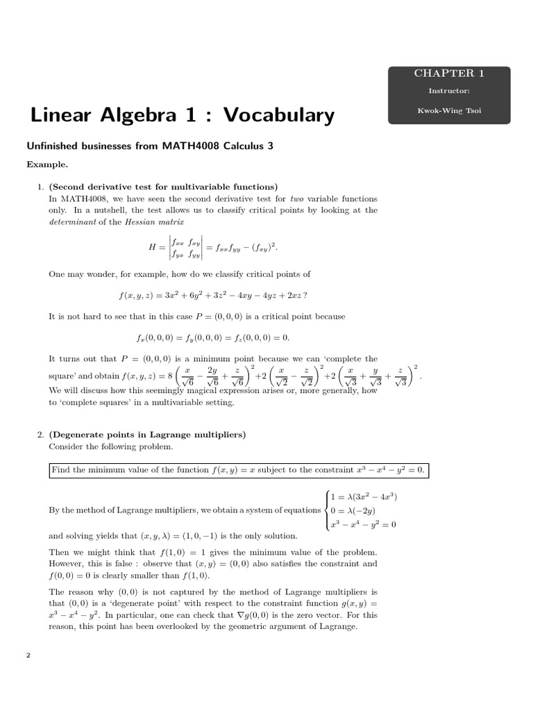 112-2 Week9 Econ | PDF | Basis (Linear Algebra) | Vector Space