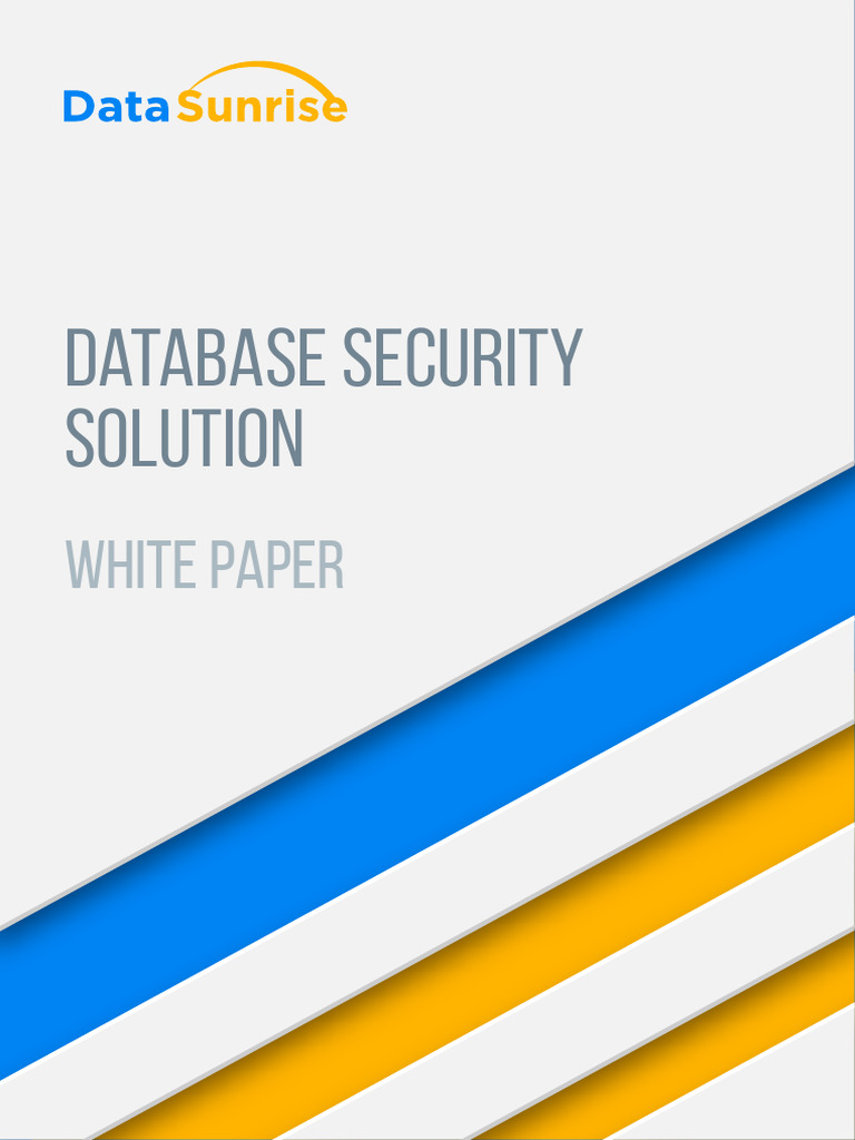 DataSunrise White Paper 2022 | PDF | Databases | Security