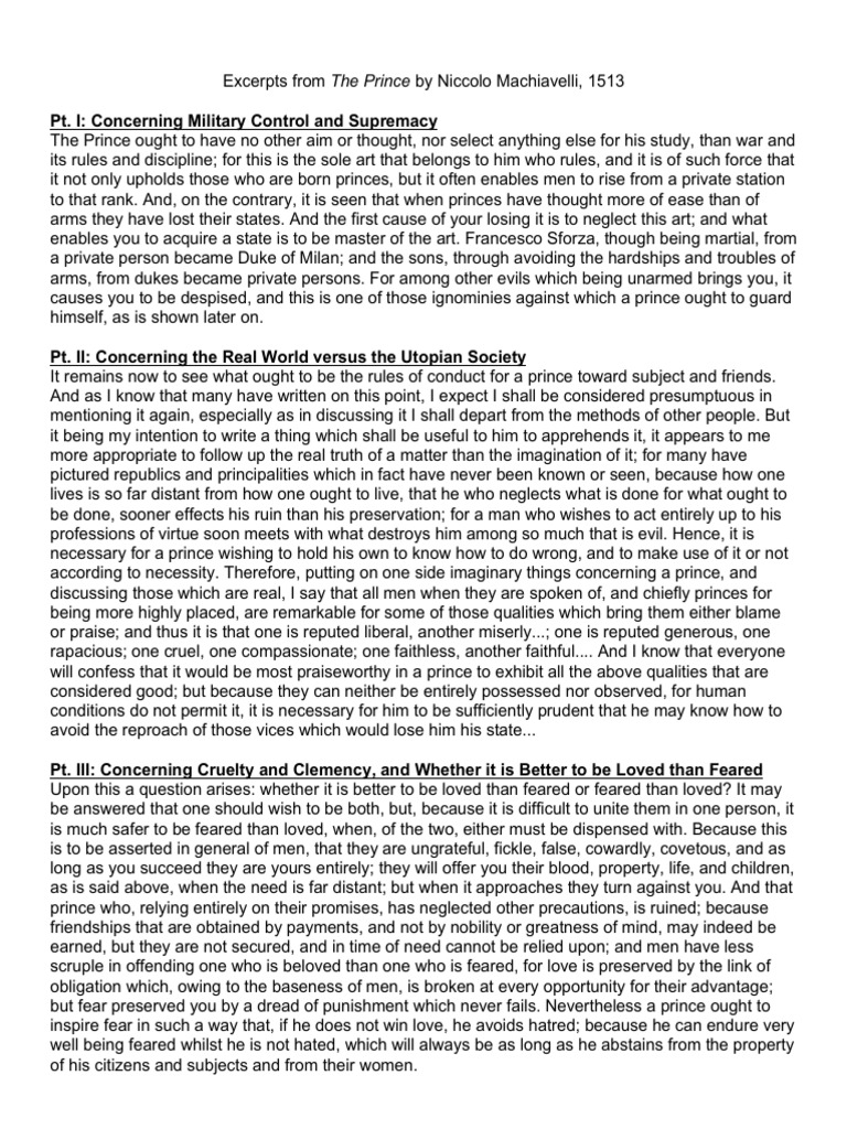 The Prince Reading | PDF | The Prince