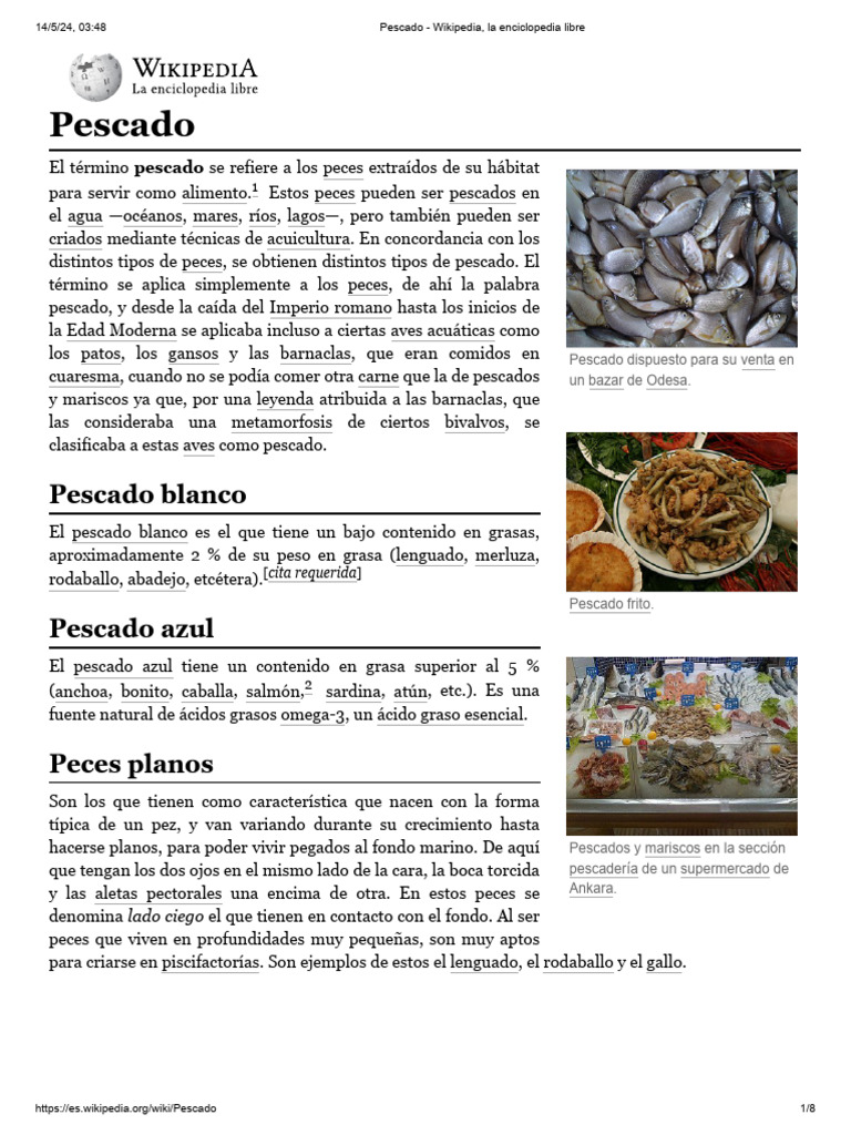 Guía Completa sobre el Pescado | PDF | Pescado como alimento | Peces y ...