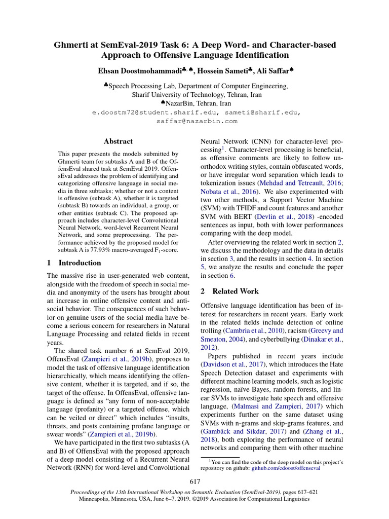 A Deep-Word and Character Based Approach To Offensive Language ...