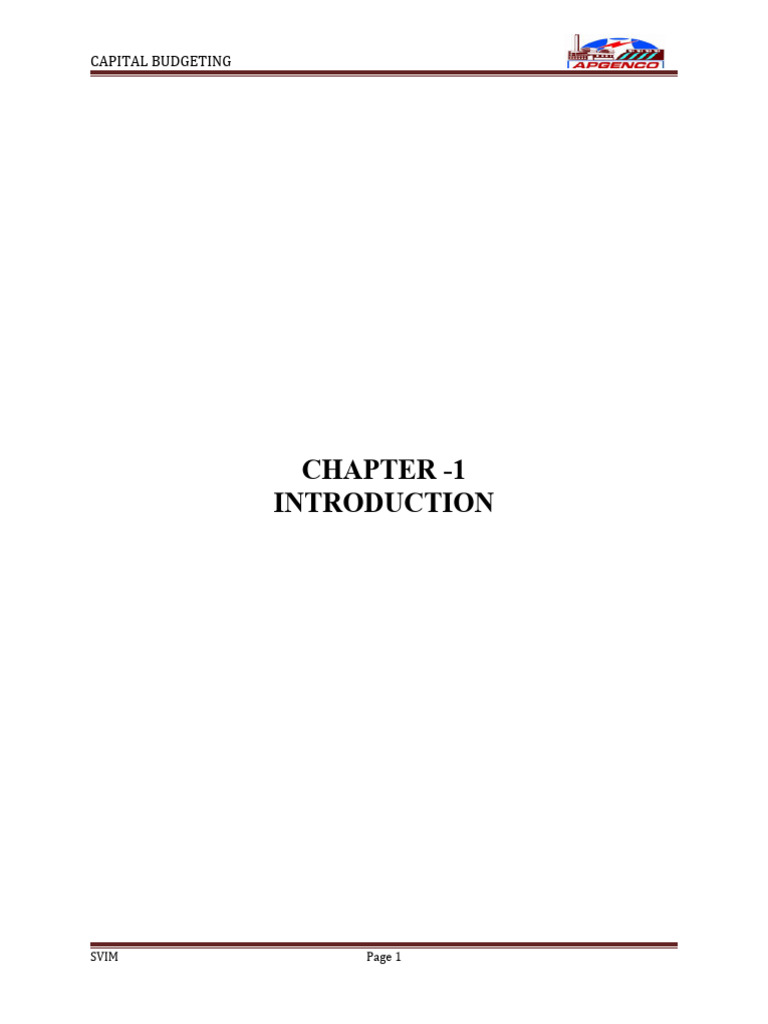 APGENCO - Capital Budgeting | PDF | Capital Budgeting | Net Present Value