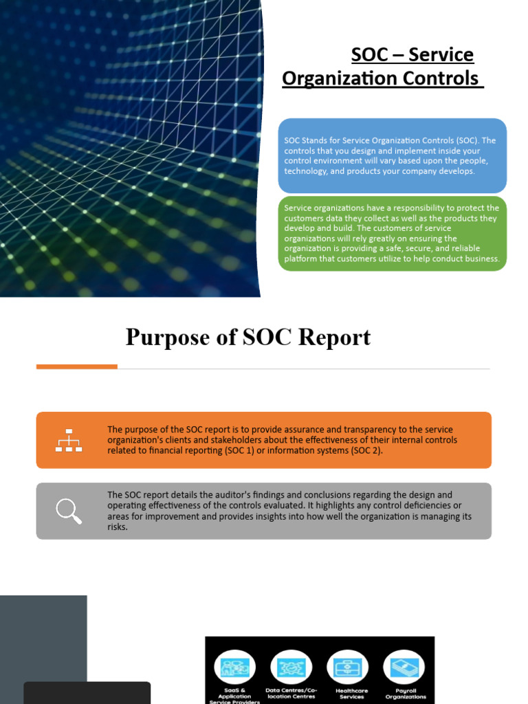 Understanding SOC Reports and Controls | PDF | Information Technology ...