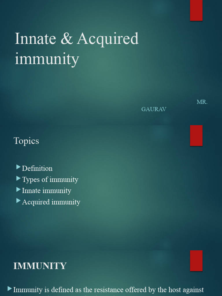 Innate vs Acquired Immunity Explained | PDF | Immune System | Innate ...