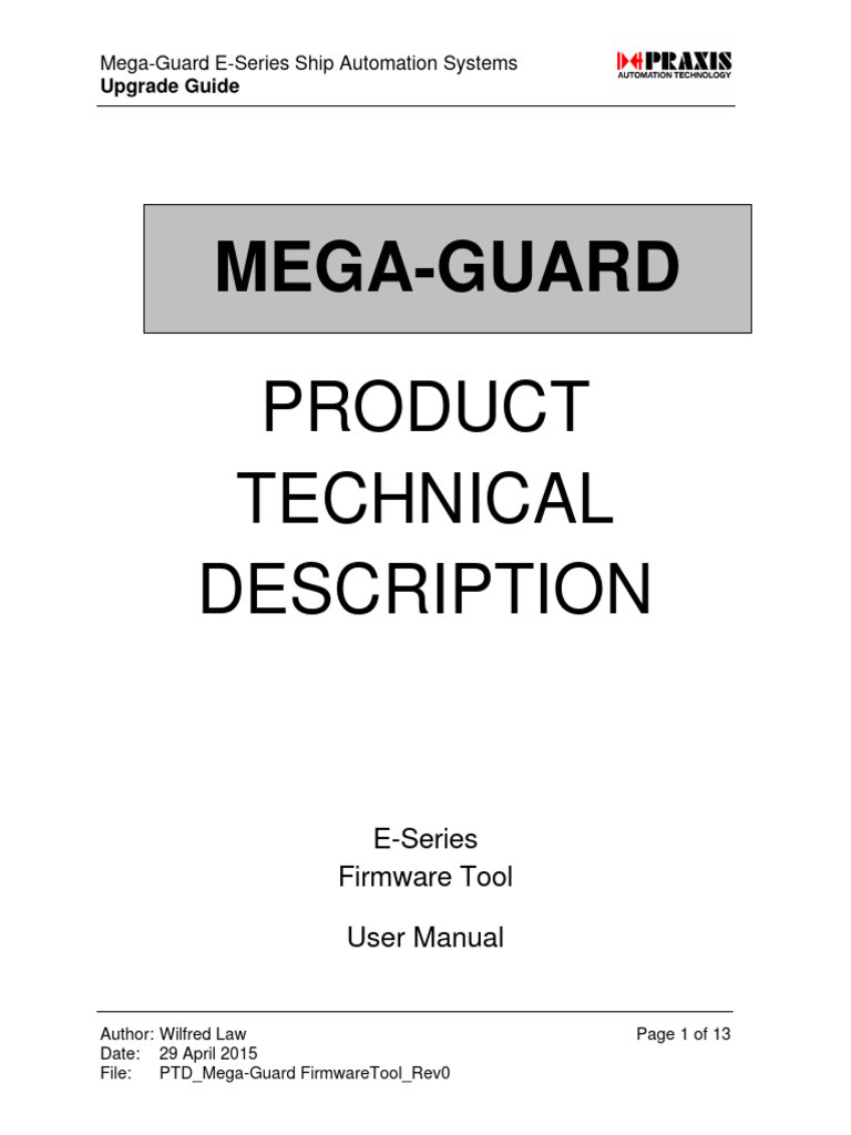 PTD Mega-Guard FirmwareTool Rev0 | PDF | Computer File | Button (Computing)