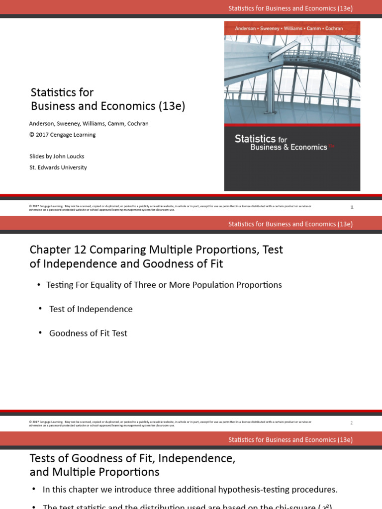 Chap 12 | PDF | P Value | Statistics