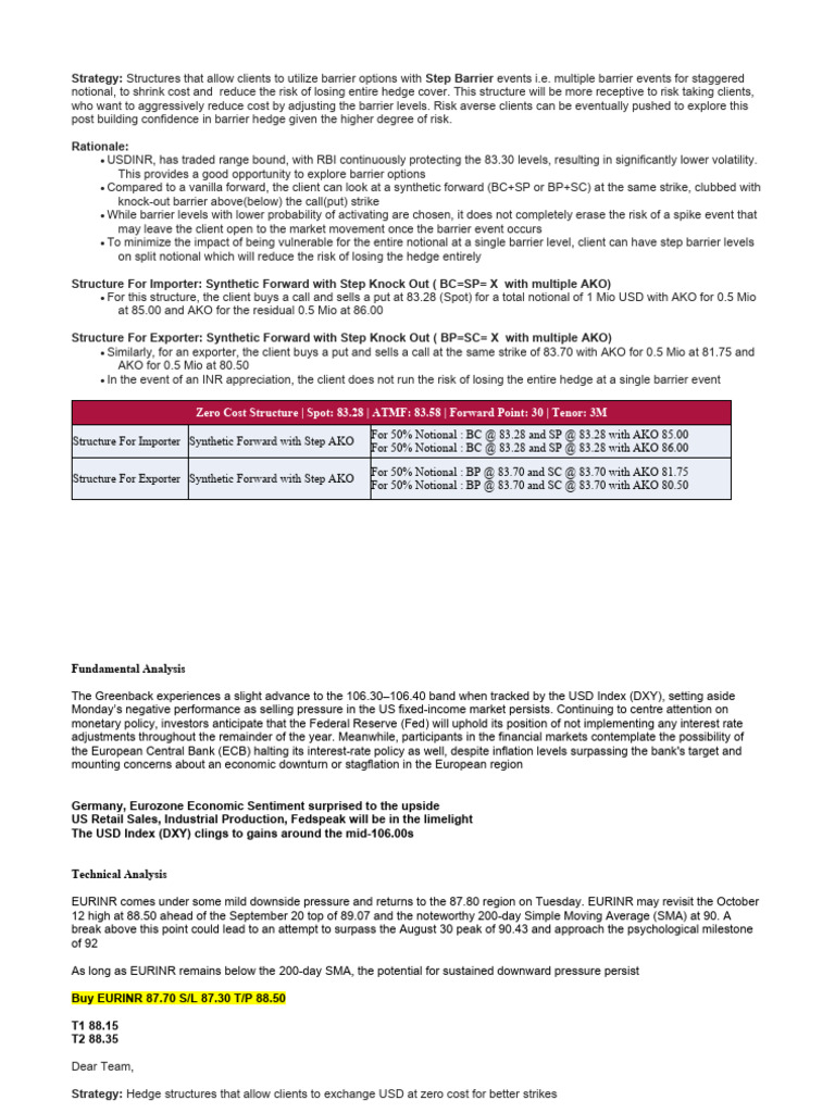 Hedge Strategy | PDF | Hedge (Finance) | Option (Finance)