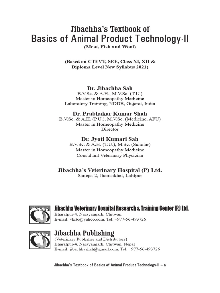 Basic Animal Product Technology II Setting Extra Pages | PDF | Meat ...