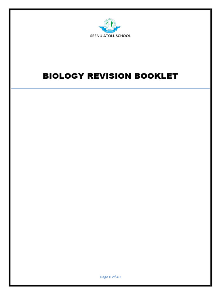 IGCSE Biology Revision Booklet | PDF | Leaf | Osmosis
