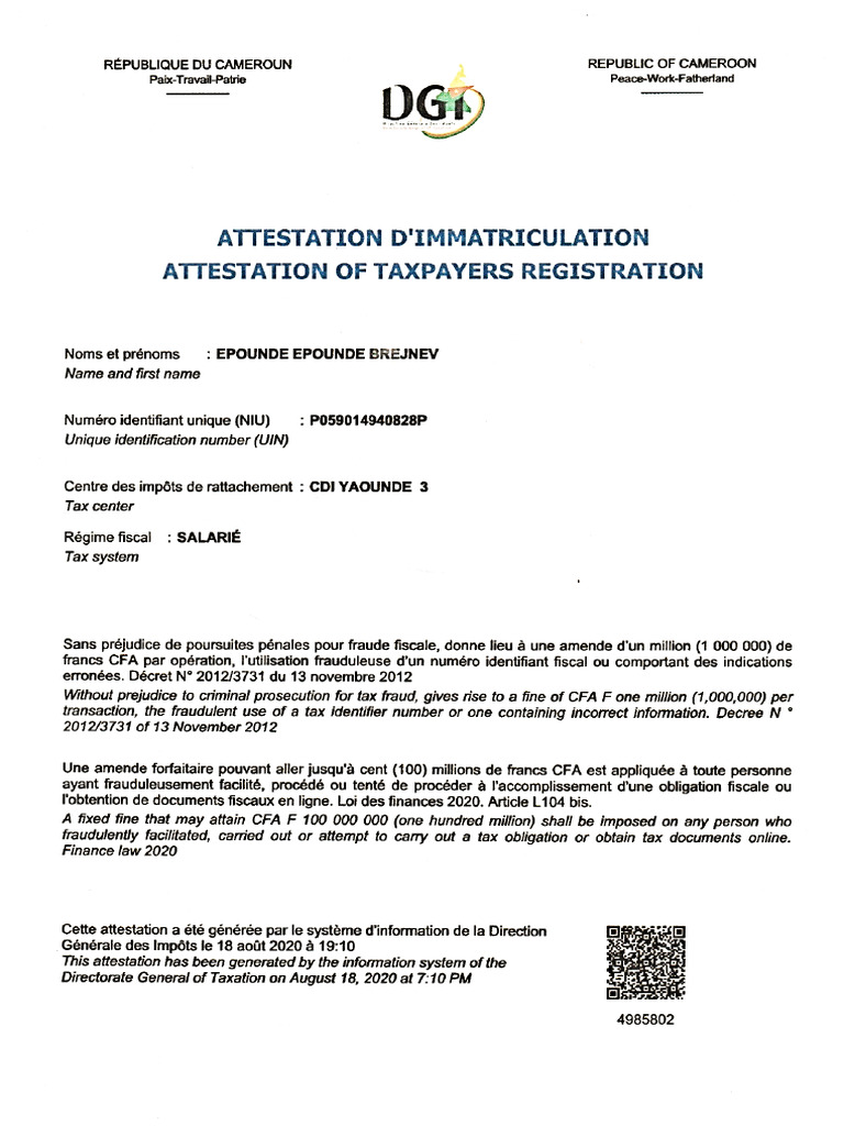 Attestation | PDF