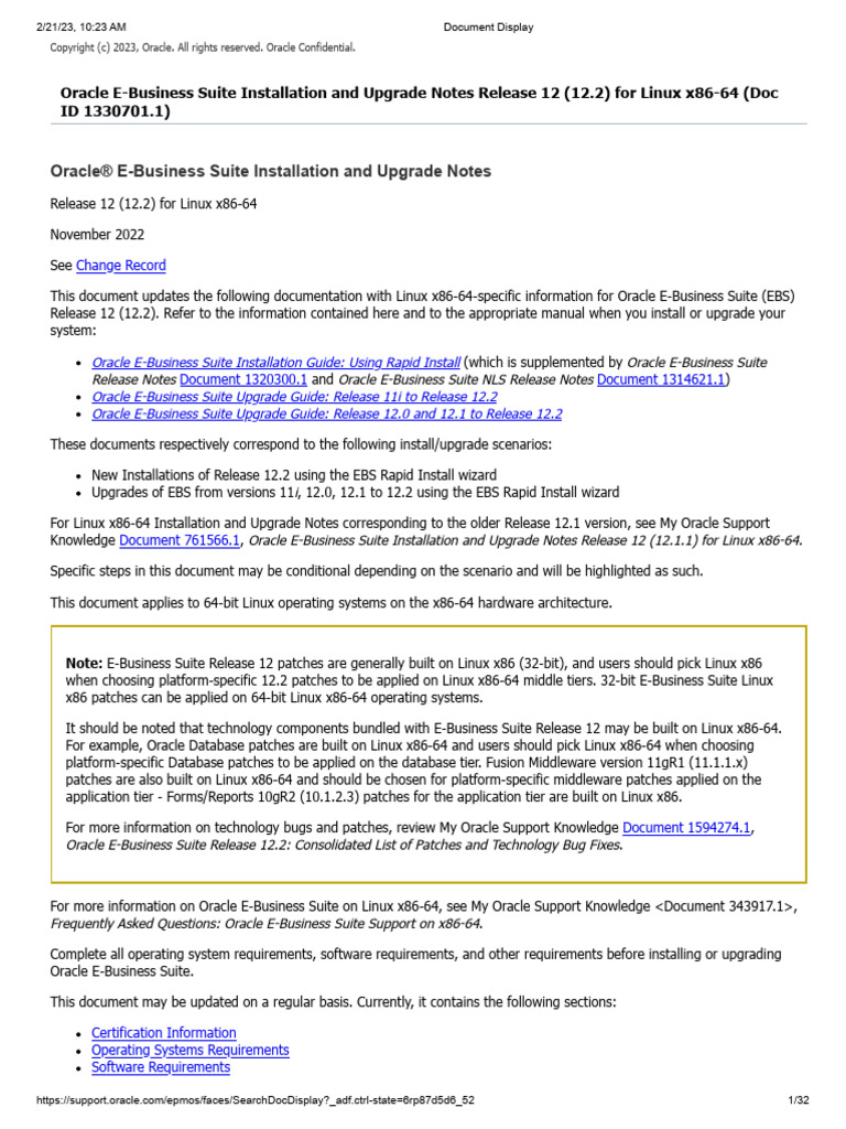 Oracle E-Business Suite Installation R122 | PDF | Linux | Java (Programming Language)