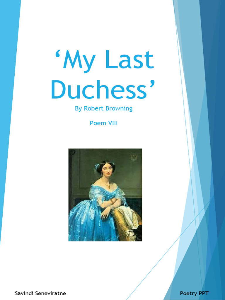 My Last Duchess by Robert Browning | PDF | Poetry