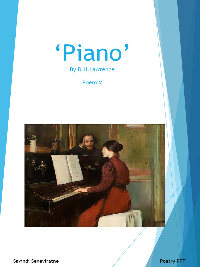Piano by D.H Lawrence - PPTX 1 | PDF | Poetry