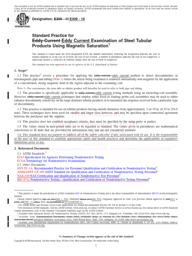 Astm E309 16 | PDF | Nondestructive Testing | Inductor