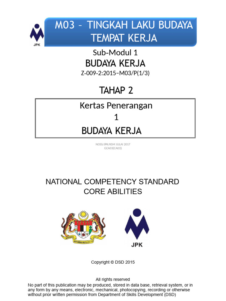 M03 Budaya Kerja 1-3 | PDF