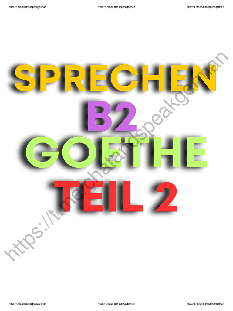 B2 Sprechen Teil 2 Themen Übersicht | PDF