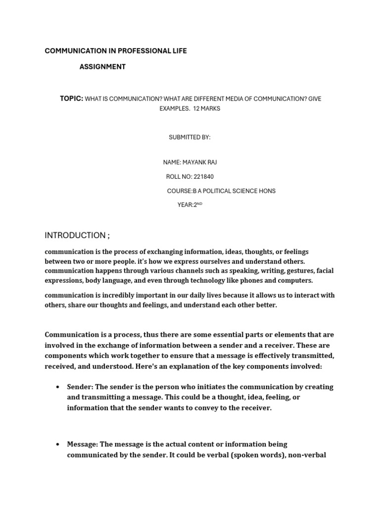 APPLYING COMMUNICATION THEORY FOR PROFESSIONAL LIFE A PRACTICAL ...