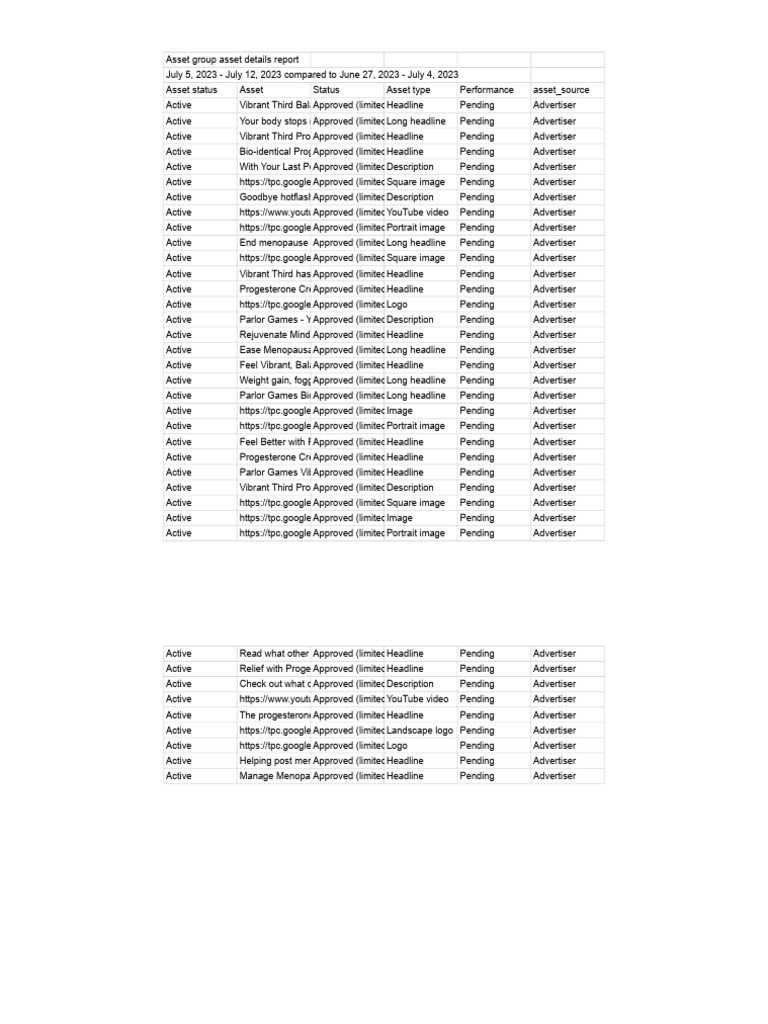 Asset Group Asset Details Report - Asset Group Asset Details Report ...