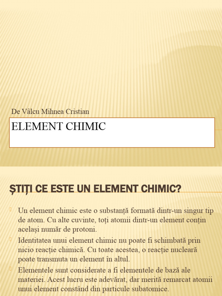 Element Chimic | PDF