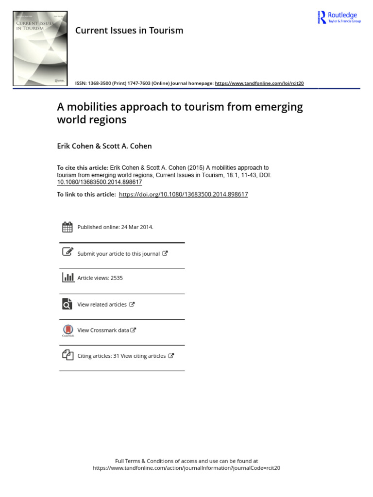 Mobilities in Emerging Tourism Regions | PDF | Hajj | Tourism
