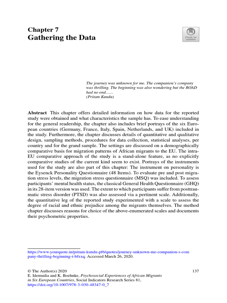Gathering The Data | PDF | Qualitative Research | Quantitative Research