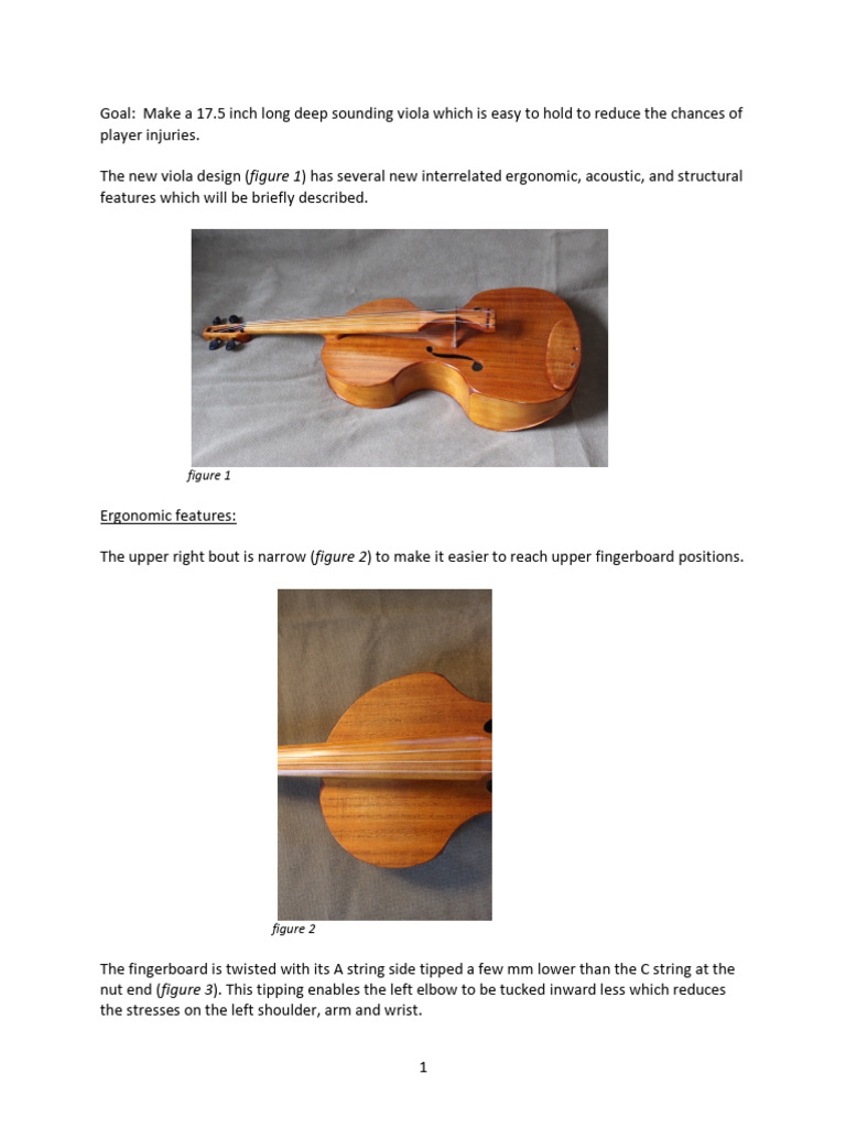 New Ergonomic Viola Design | Download Free PDF | Viola | Violin