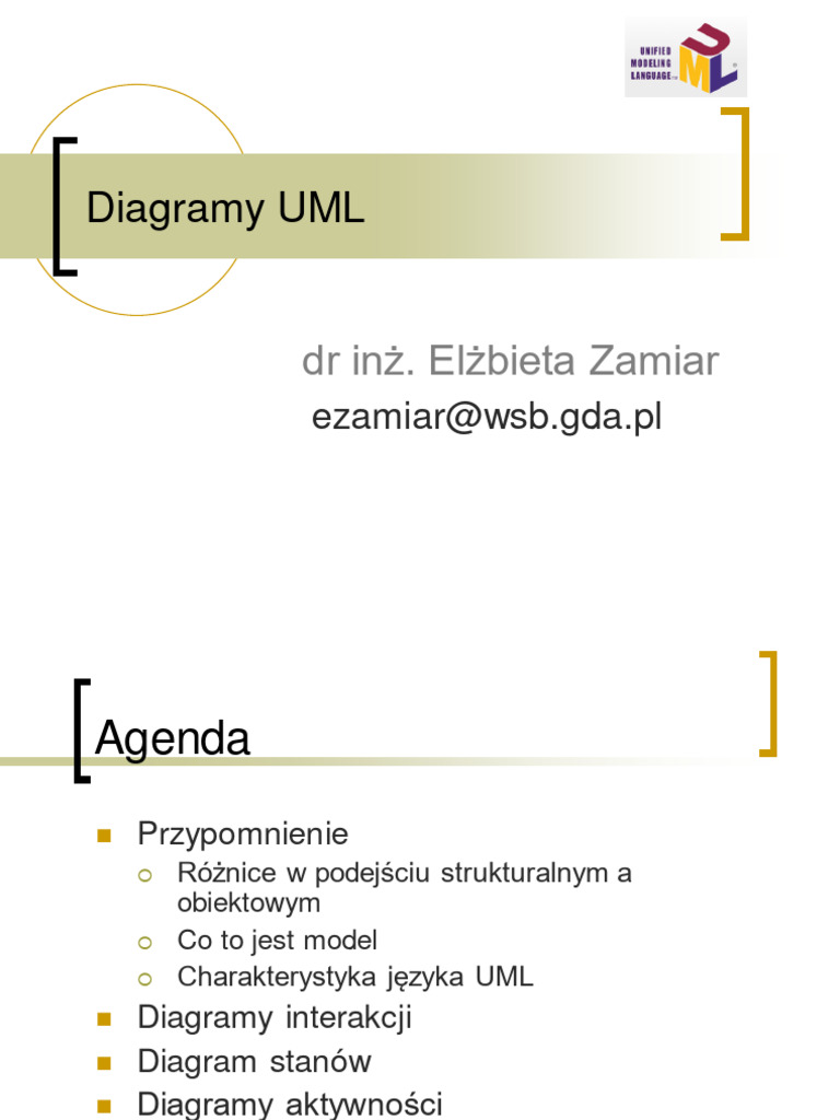 UML - Diagramy Wdrożenia Klas - Diagramy Interakcji I Stanu | PDF