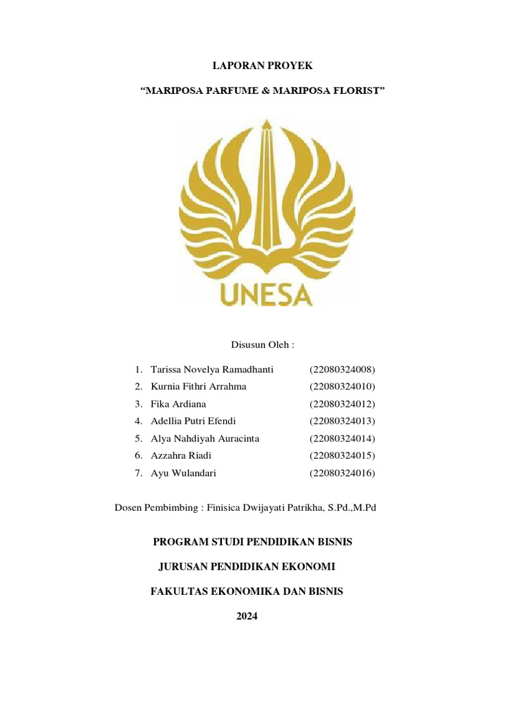 Proposal Usaha Buket Bunga Mariposa | PDF