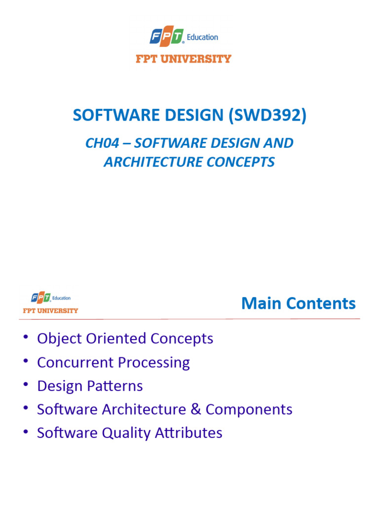 Ch04 Software Design And Architecture Concepts Pdf Object Oriented Programming