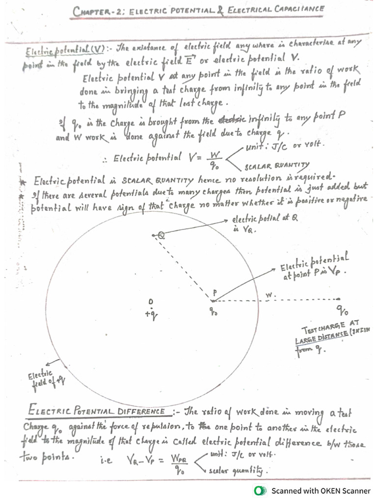 Electric Potential & Capacitance | PDF