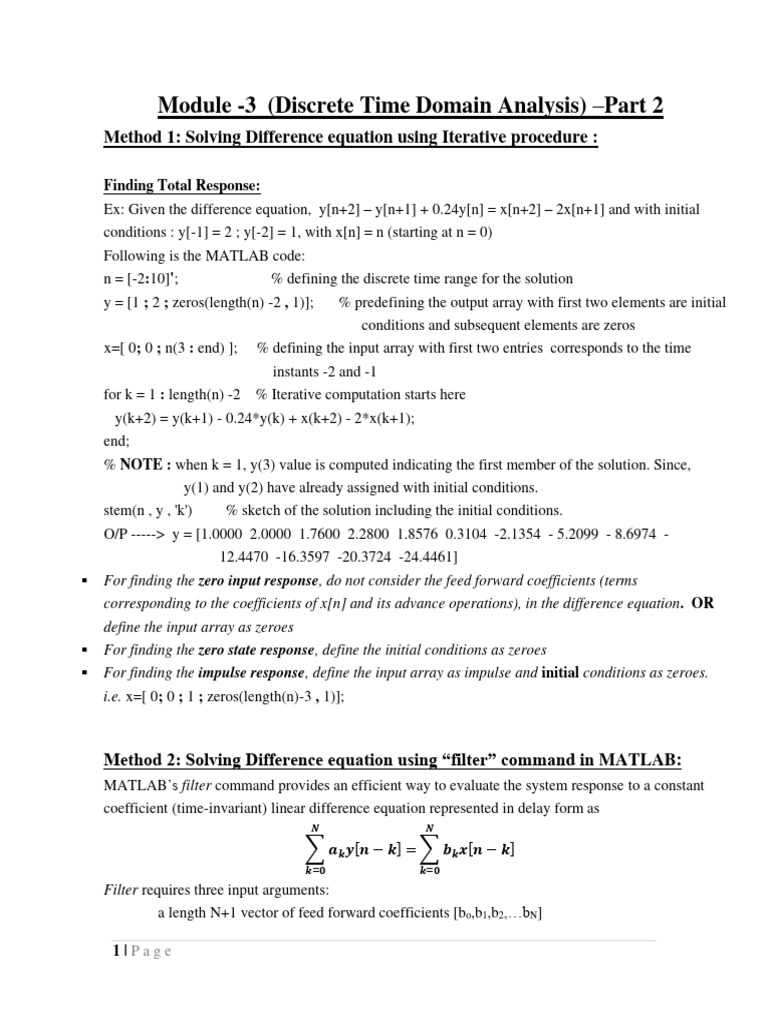 Module3 Part2 | PDF | Recurrence Relation | Matrix (Mathematics)