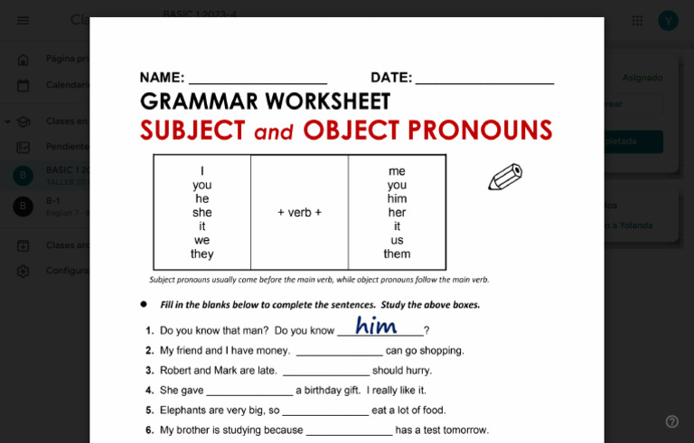 Subject Object Pronouns | PDF | Morphology | Languages