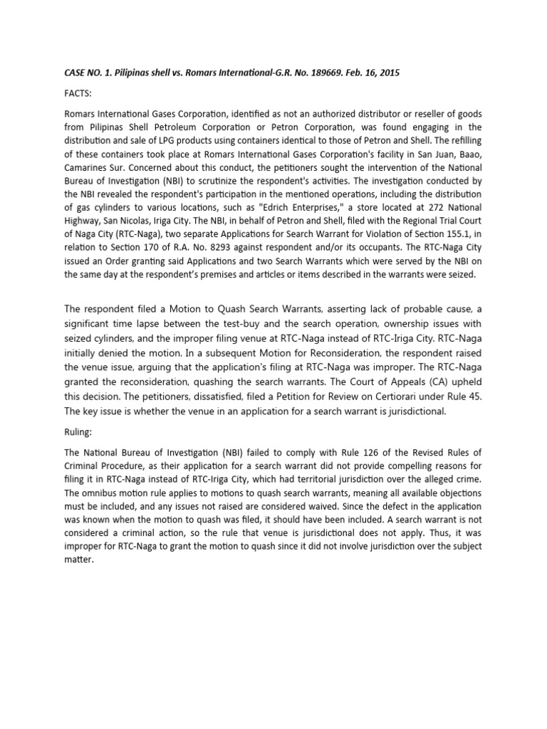 Case Digests and Summery of Understandings Rule 1 5 Kent Jaspher C ...