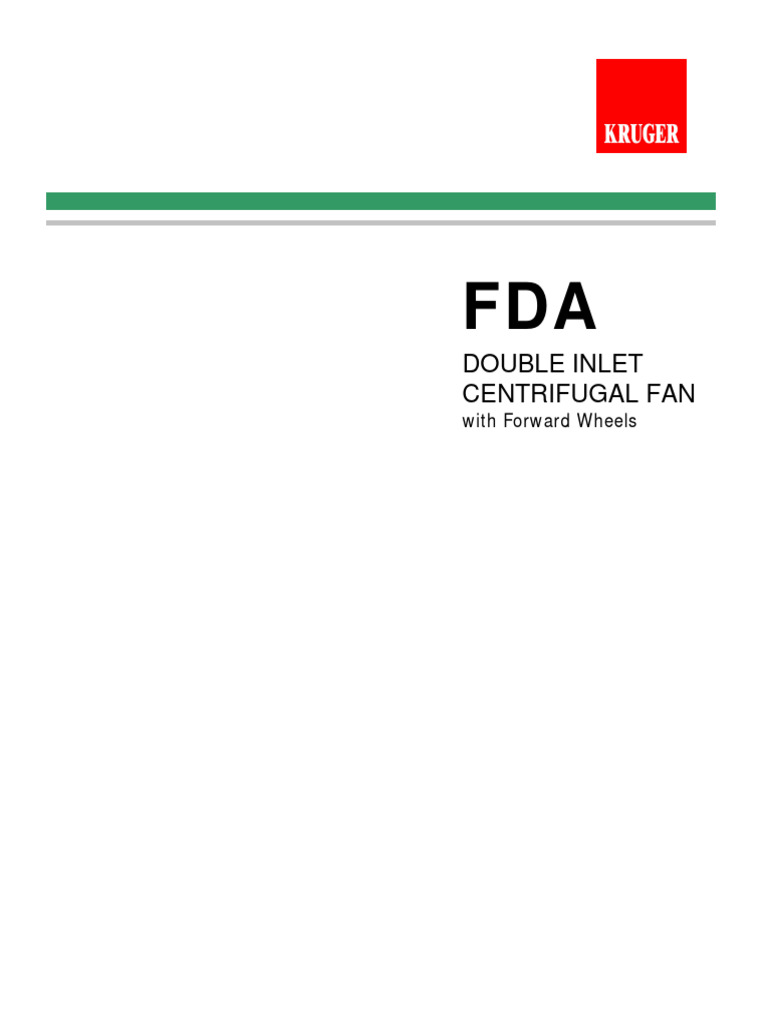 FDA Series Double Inlet Fans | PDF | Noise