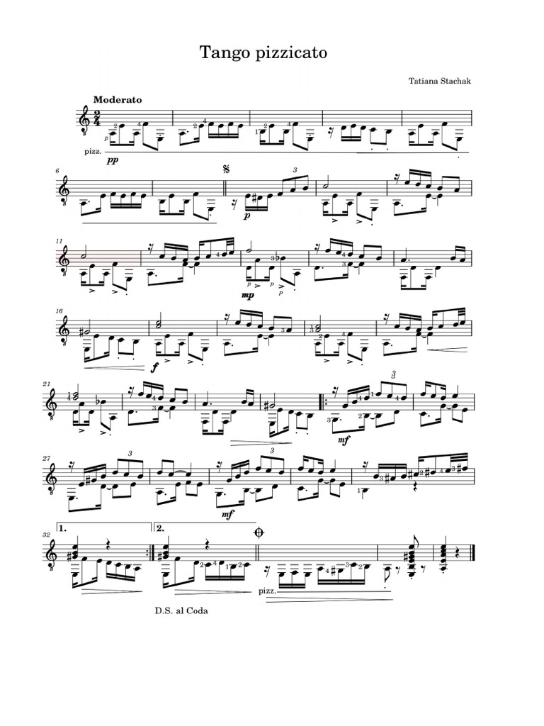 Tango Pizzicato - Tatiana Stachak | PDF