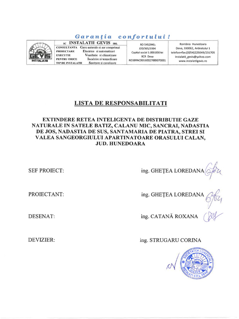 Lista de Semnaturi | PDF