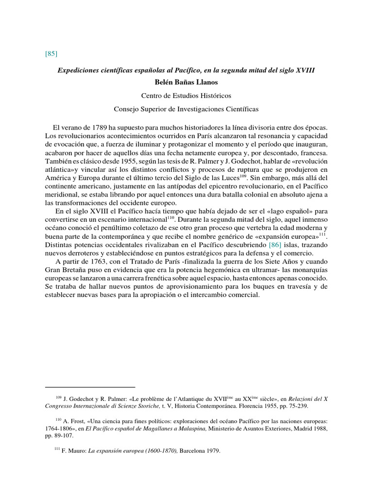 Expediciones Cientificas Espanolas Al Pacifico en La Segunda Mitad Del Siglo Xviii | PDF | Historia