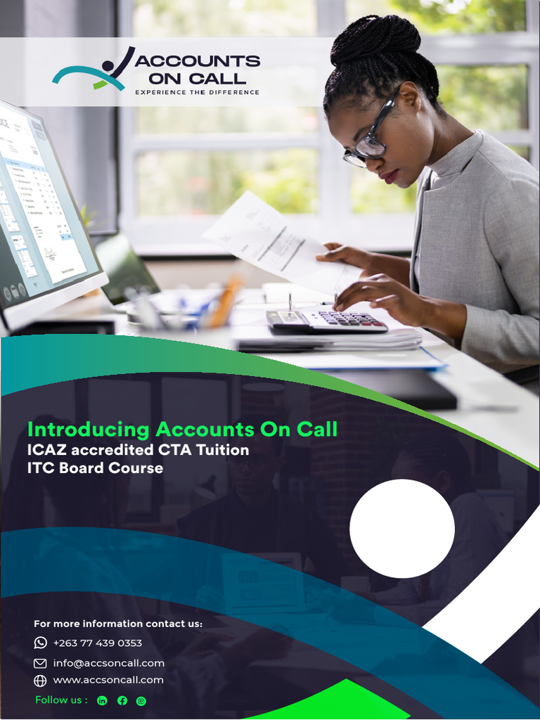 Accounts On Call Brochure | PDF | Learning | Lecture