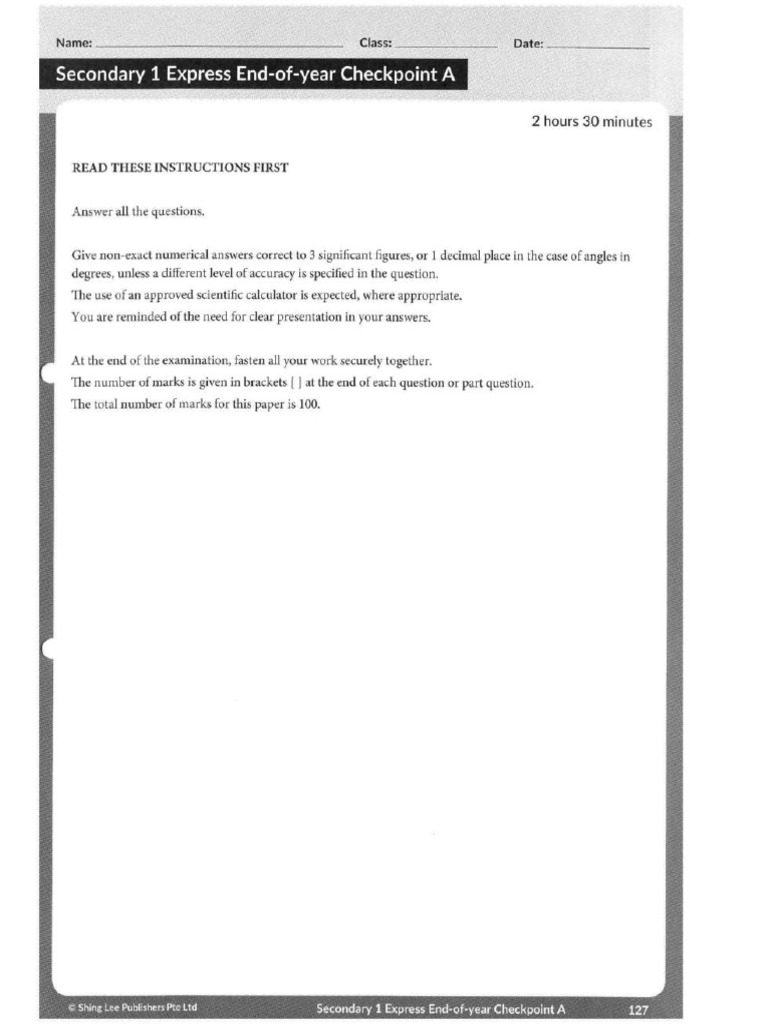 Yui End Year Test | PDF