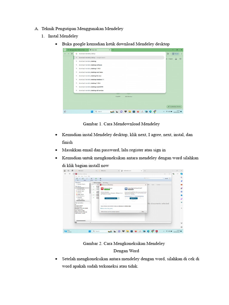 Teknik Pengutipan Menggunakan Mendeley | PDF