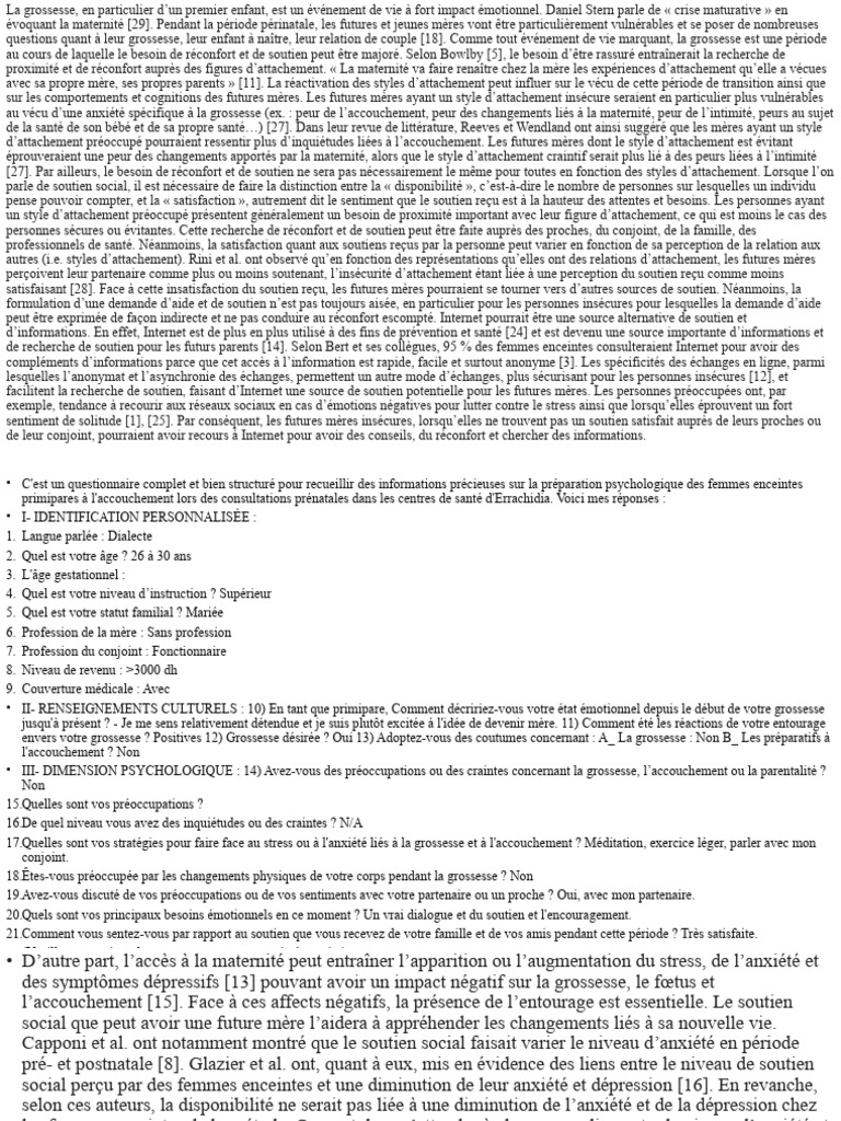 Pfe Information | PDF | Grossesse | Anxiété