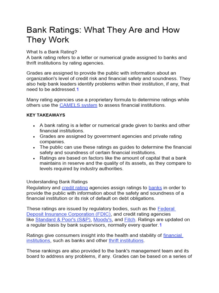 Ratio & Bank Rating | PDF | Basel Iii | Capital Adequacy Ratio