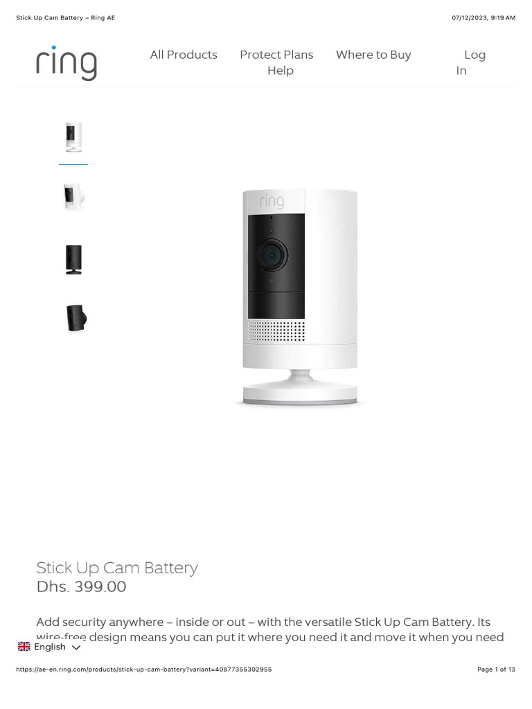 Stick Up Cam Battery - Ring AE - Compressed | Download Free PDF | Consumer Electronics | Mobile ...