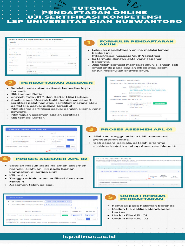 Pendaftaran Uji Sertifikasi LSP Dian Nuswantoro | PDF