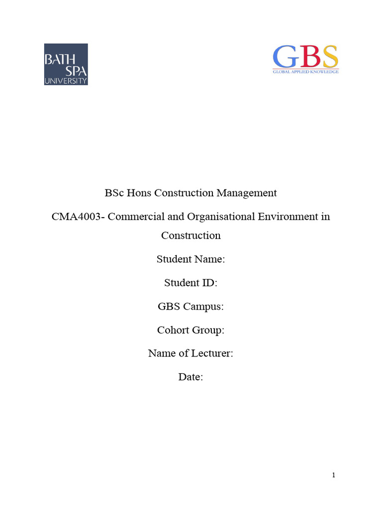 GBS Construction Management Overview | PDF | Corporate Social ...